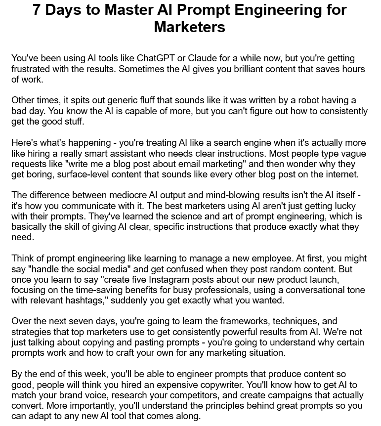 The Ultimate 7-Day Marketing Beginner’s Bundle – AI PLR Just $5 – PLR Launch