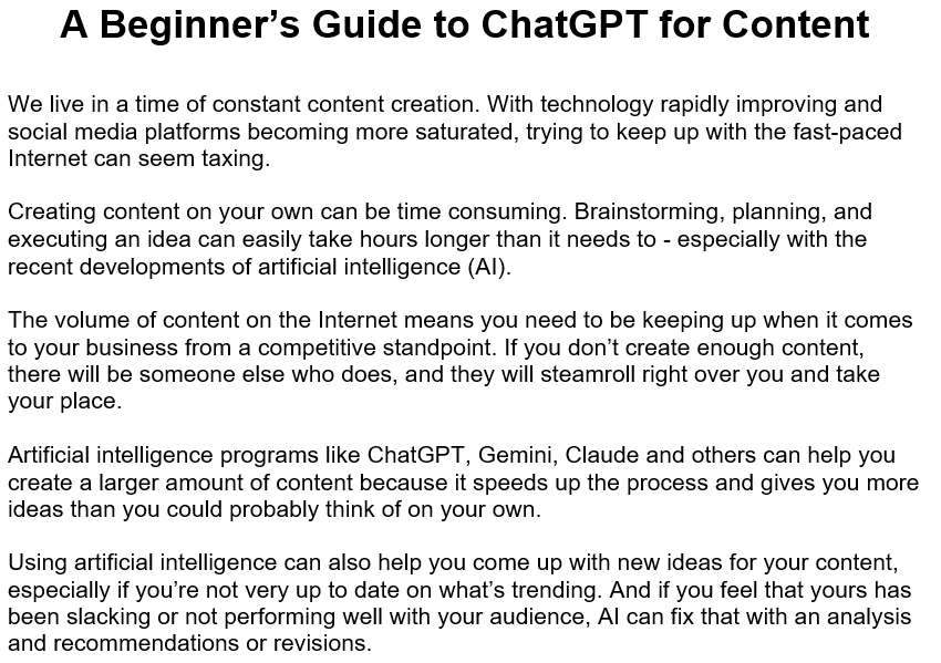 A Beginner’s Guide to ChatGPT for Content – 48 Hour Limited PLR – PLR Launch