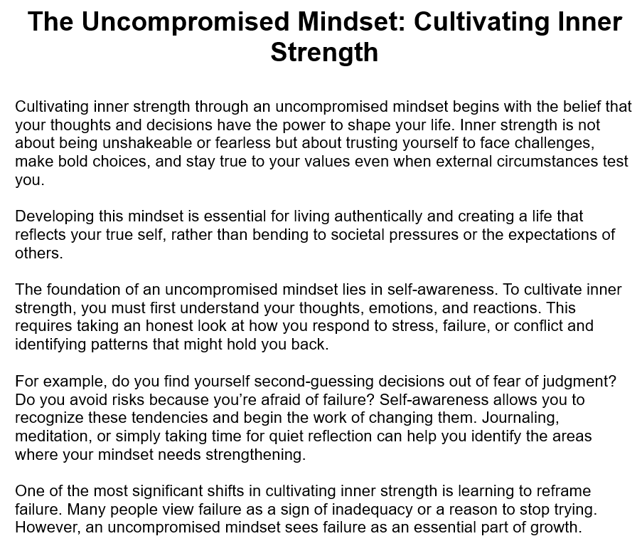 A Life without Compromise OTO 2 – PLR Launch