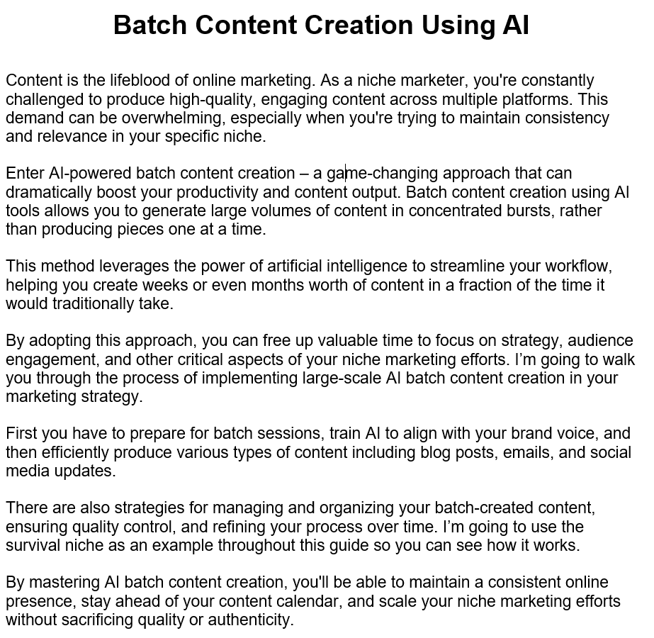 Batch Content Creation Using AI – AI Assisted PLR – PLR Launch Batch Content Creation Using AI – AI Assisted PLR – PLR Launch