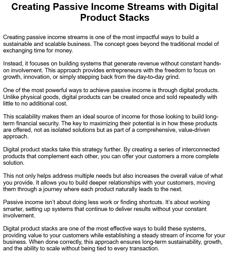 Digital Product Stacks for Passive Income – AI PLR Full Funnel – PLR Launch