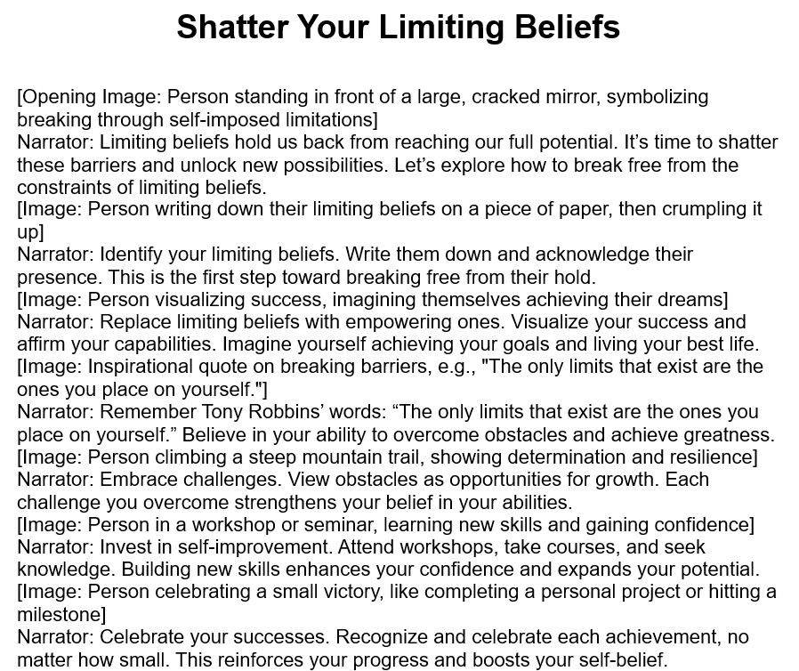 52 Motivational Video Scripts and Storyboards – AI Assisted PLR – PLR ...