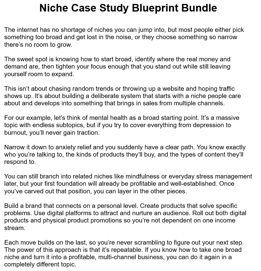 Niche Case Study Blueprint Bundle – AI PLR – PLR Launch