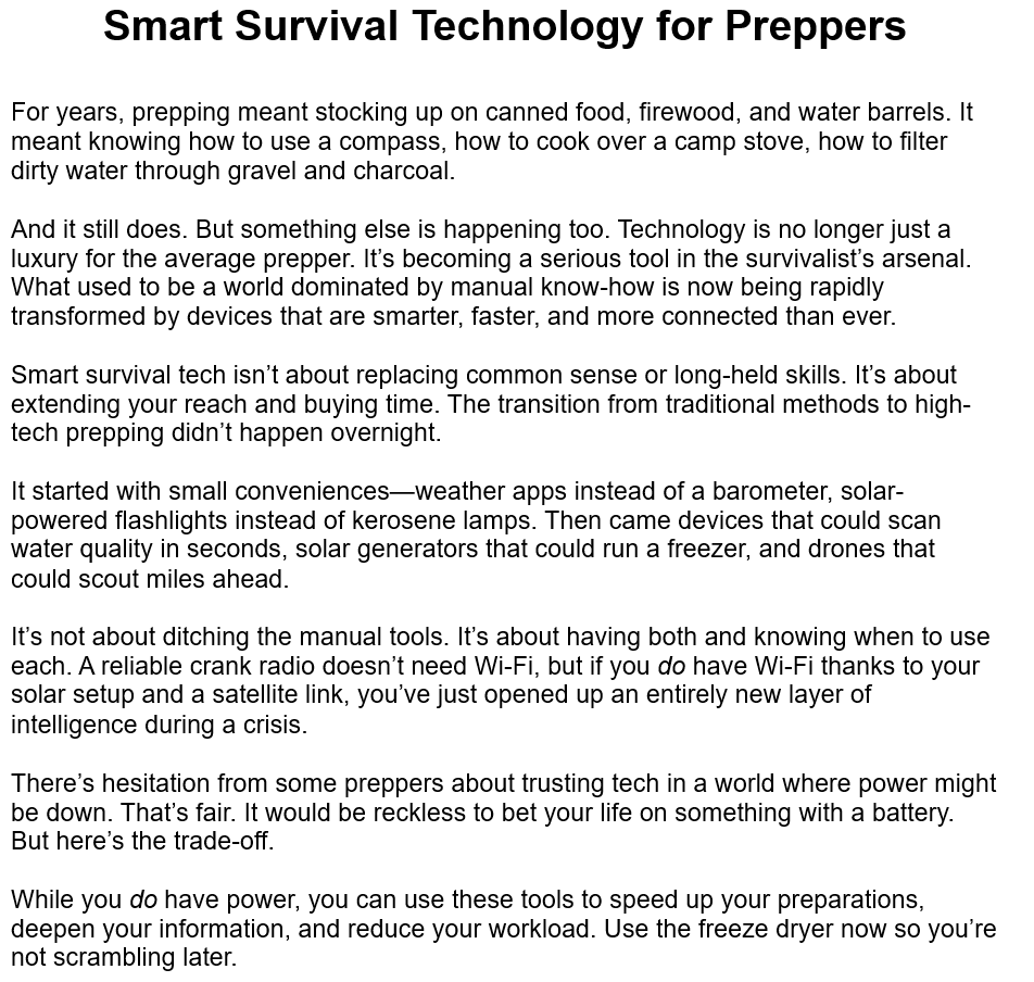 Smart Survival Technology for Preppers – AI PLR – PLR Launch
