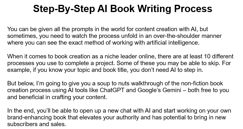 Step-By-Step AI Book Writing Process – 48 Hour Limited PLR – PLR Launch